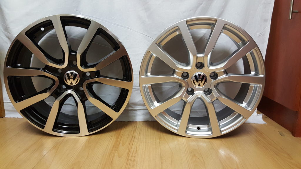 ALLOY WHEELS VW GOLF. MODEL 1165. 17×7J ET42 5/112PCD BLACK MACHINED ...